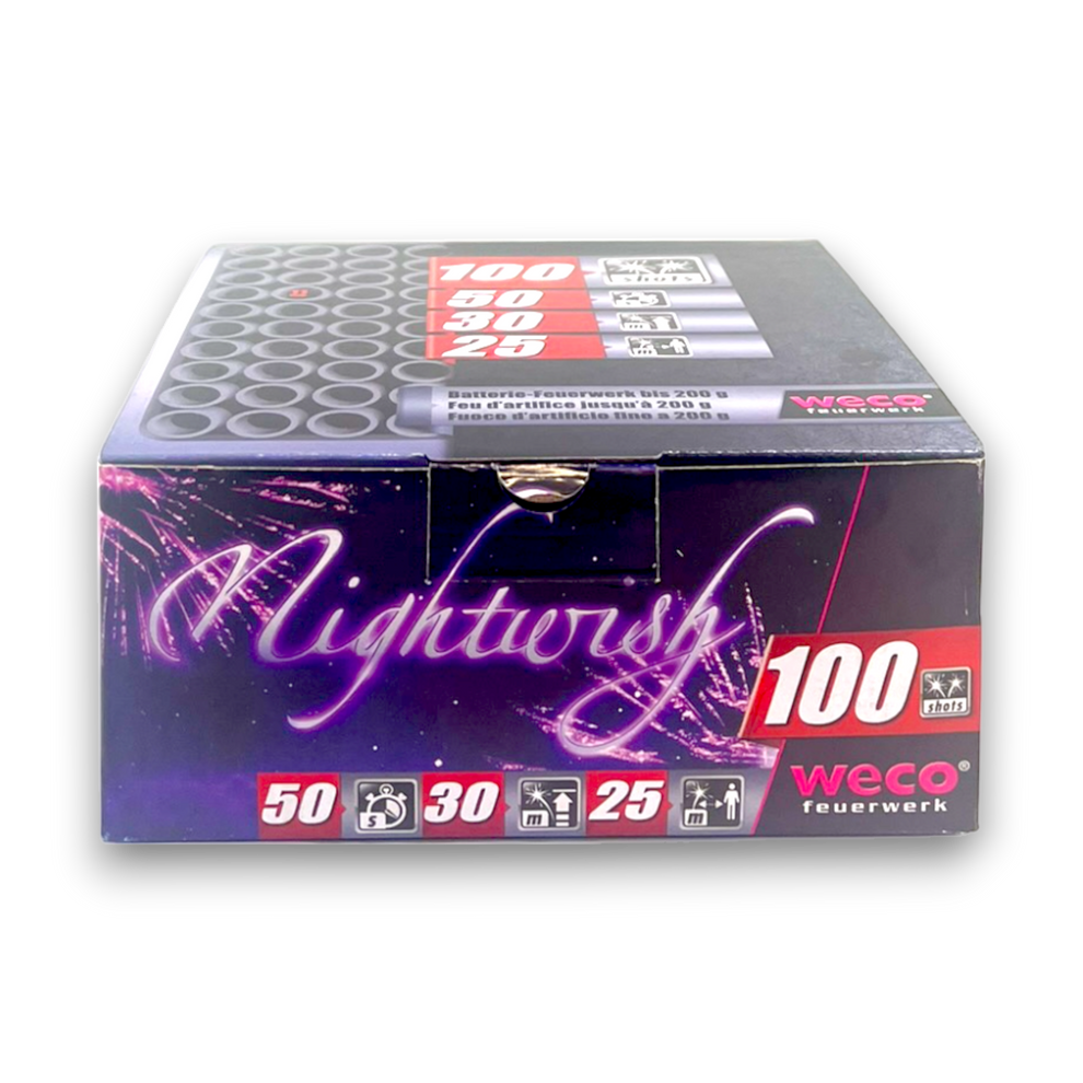 Nightwish Fireworks Battery | 100 Shots 11mm Weco from 18 Years Old
